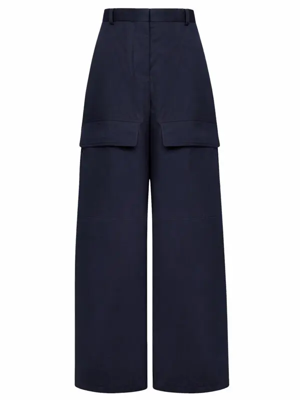 Stella McCartney Cotton Cargo Pants - Blue