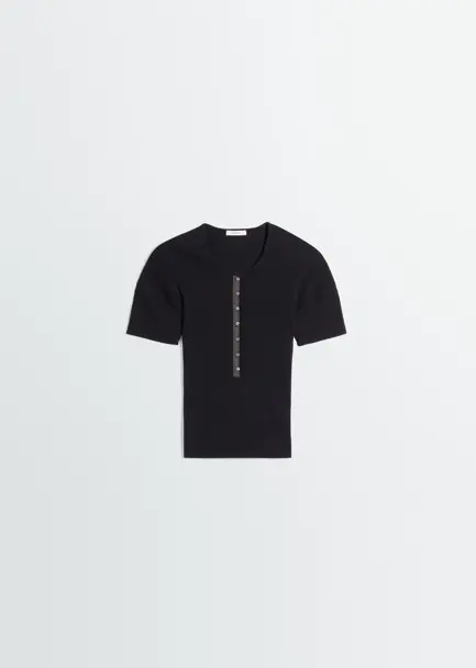 LEMAIRE Fitted Henley - Black