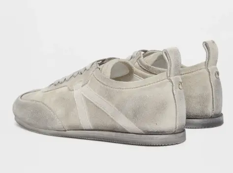 ANN DEMEULEMEESTER Siru Soft Low Top Boxing Sneakers - Chalk