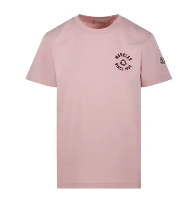 Moncler Short Sleeve T-shirt - Pastel Pink