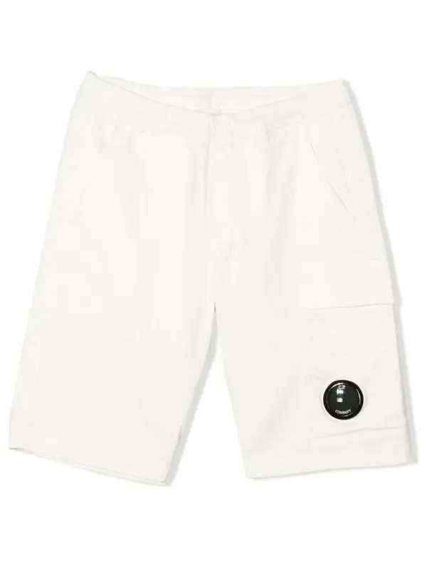 C.P. COMPANY Bermuda Cargo Shorts - White