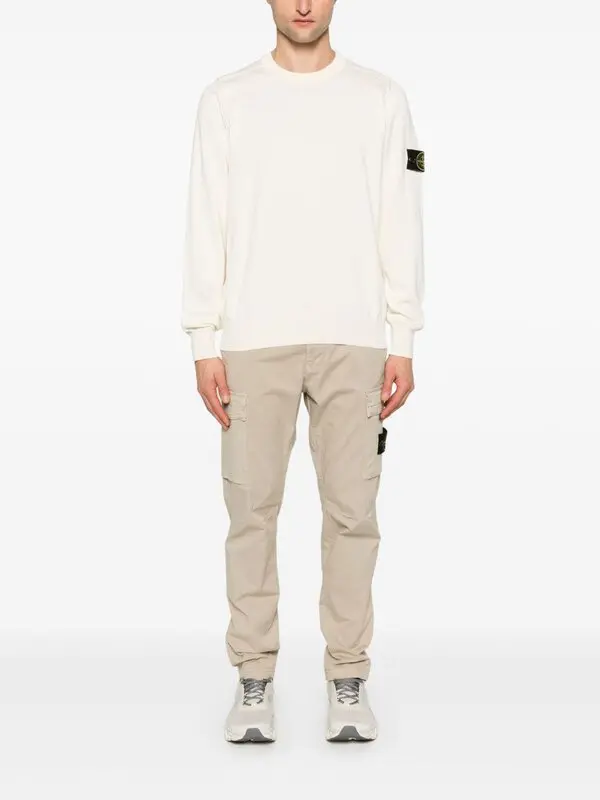 Stone Island Cotton Crewneck Sweater - Ivory