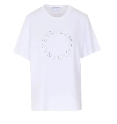 Stella McCartney Hardware Logo Boyfriend T-shirt - Pure White