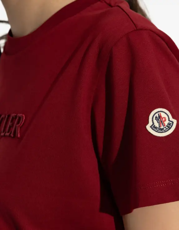 Moncler Short Sleeve T-shirt - Dark Red