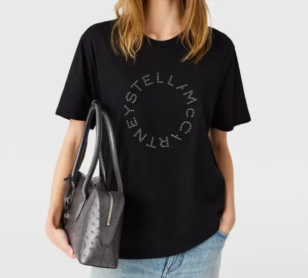 Stella McCartney Hardware Logo Boyfriend T-shirt - Black