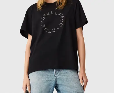 Stella McCartney Hardware Logo Boyfriend T-shirt - Black