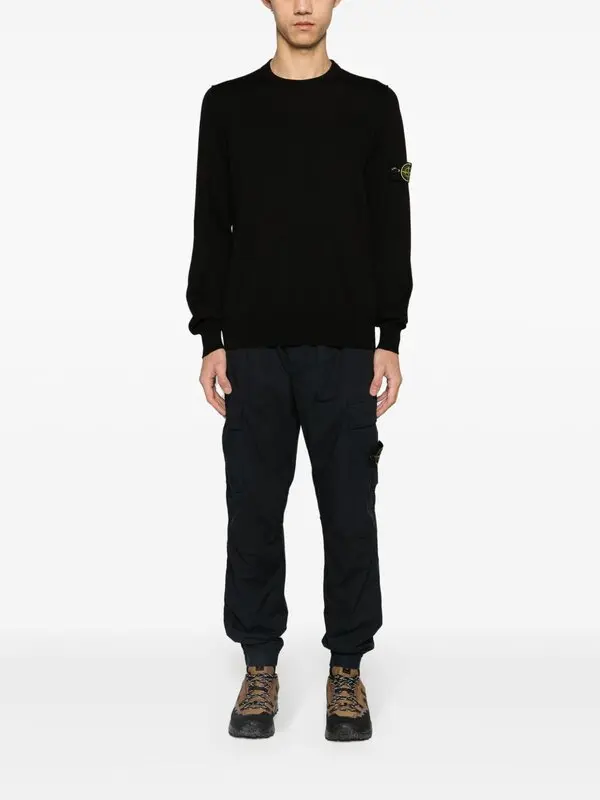 Stone Island Cotton Crewneck Sweater - Black