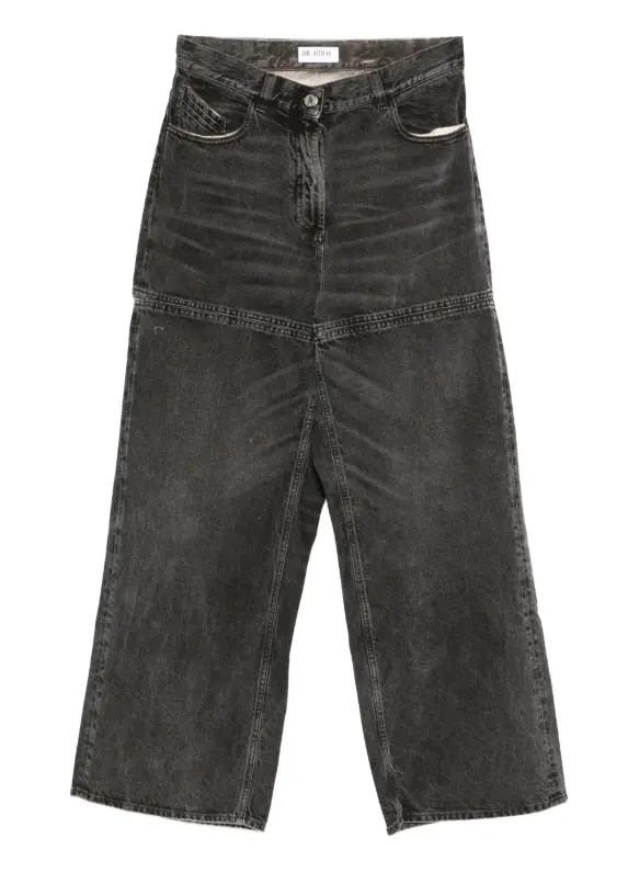 Attico Cotton Gabardine Pant - Black/white