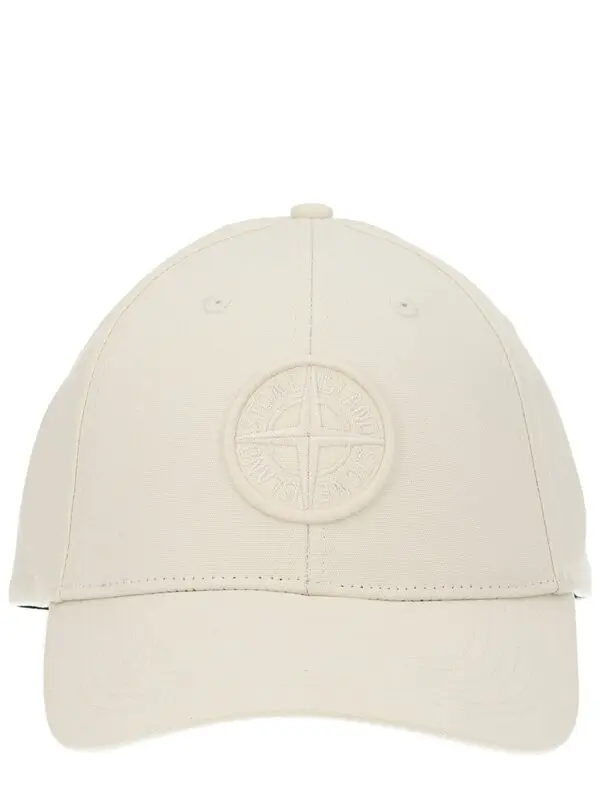 Stone Island Baseball Cap With Logo - Ivory