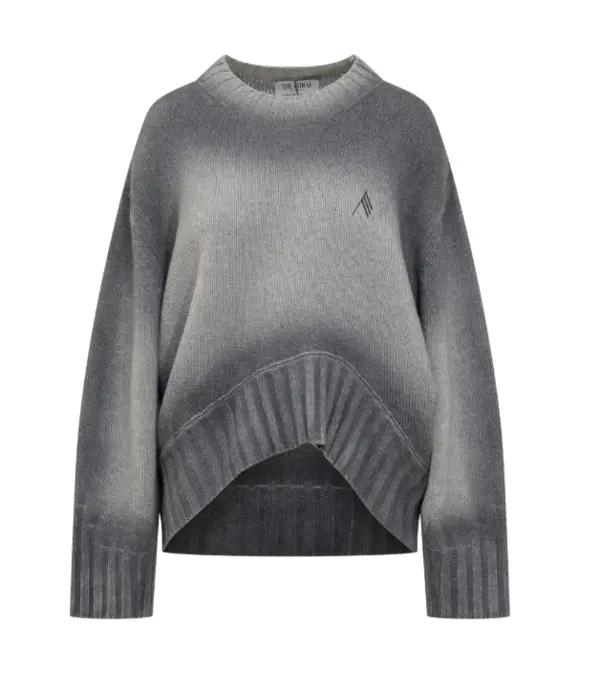Attico Sprayed Wool Cashmere Sweater - Light Grey