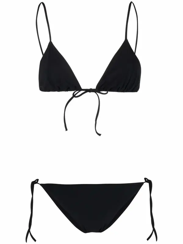 LIDO Self Tie Mid Rise Bikini - Black