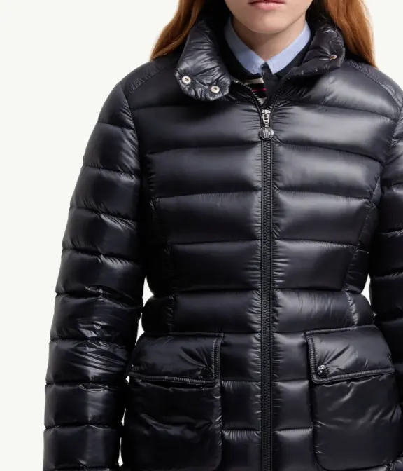 Moncler Genet Long Coat - Navy
