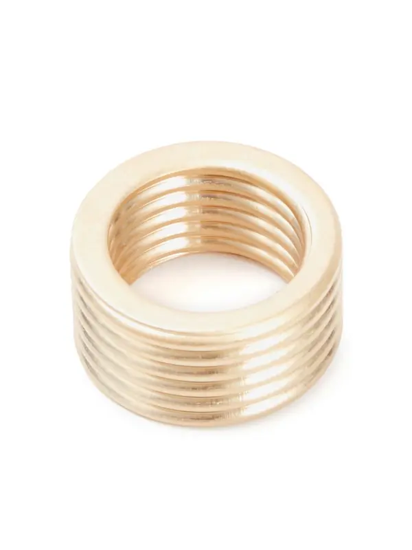 MAISON MARGIELA Ribbed Chunky Ring - Yellow Gold Plating Burattato