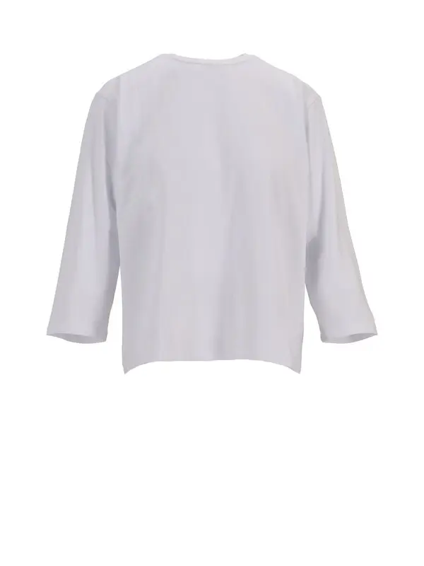 LA ROSE Long Sleeve T-shirt - Bianco