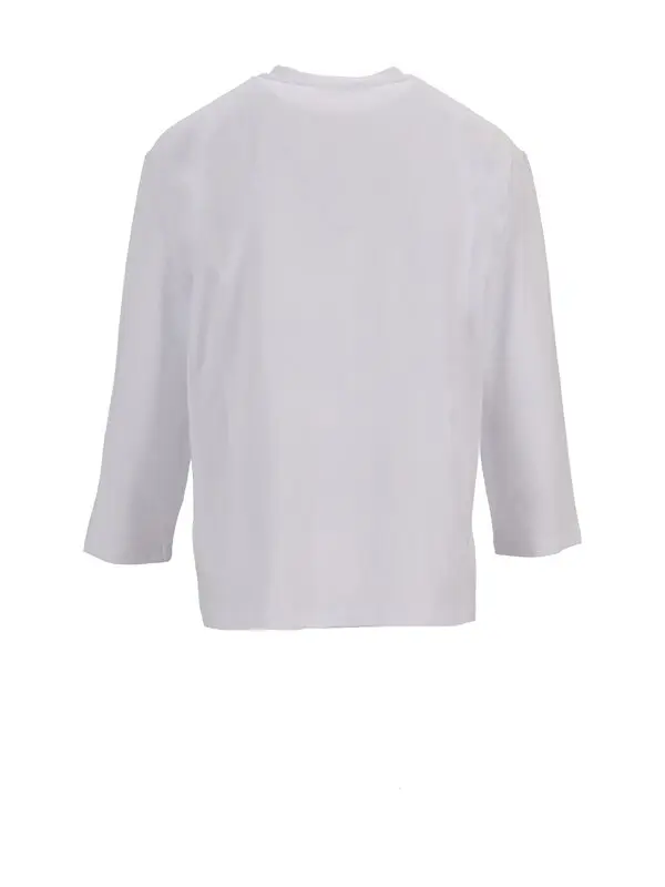 LA ROSE Long Sleeve T-shirt - Bianco