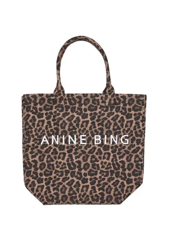 ANINE BING Leo Canvas Tote - Leopard