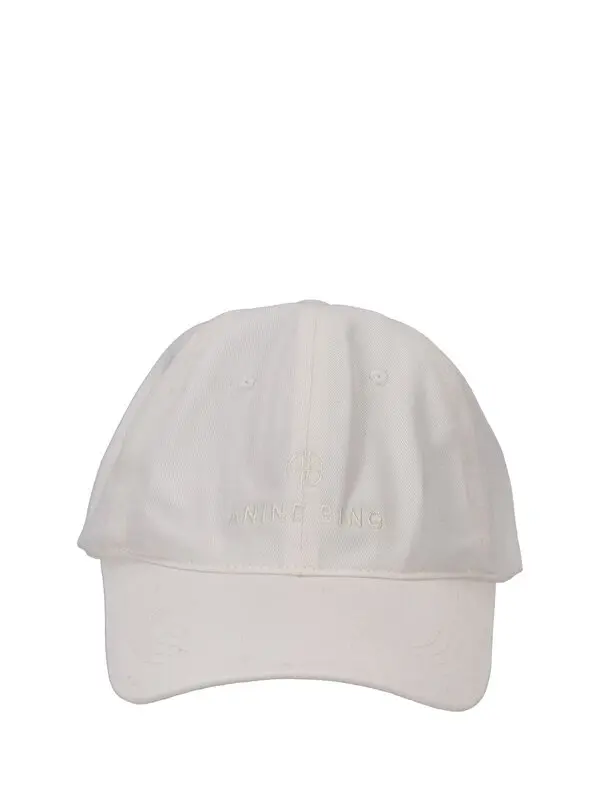 ANINE BING Jeremy Baseball Cap - Ivory