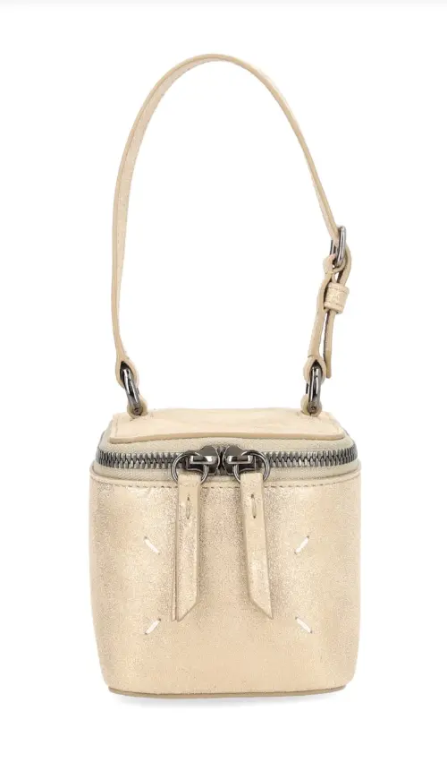 MAISON MARGIELA Small Leather Handheld Bag - Cream Gold