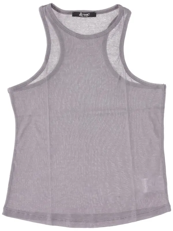 LA ROSE Cropped Tank Top - Grey