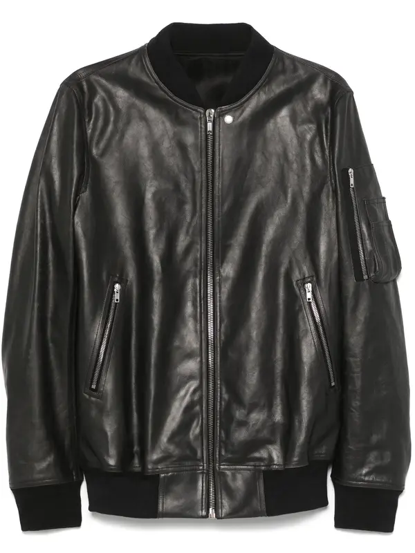 Rick Owens Classic Flight Leather Jacket - Black