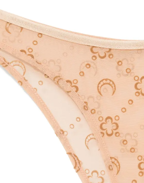 MARINE SERRE Moonogram High-waist Panties - Camel