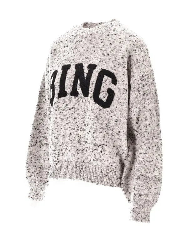ANINE BING Sydney Crew Sweater - White/black