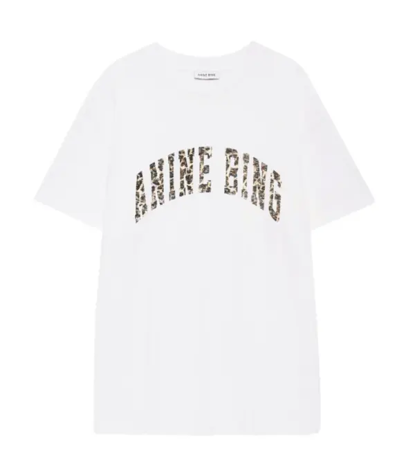 ANINE BING Walker Tee Leopard - Ivory