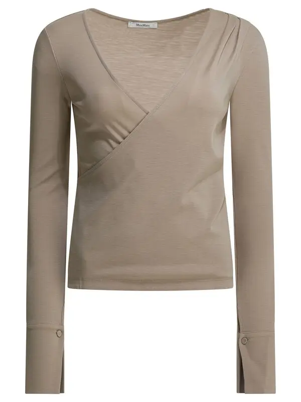Max Mara Pure Virgin Wool V-neck Sweater - Beige