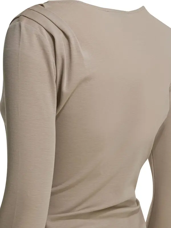 Max Mara Pure Virgin Wool V-neck Sweater - Beige