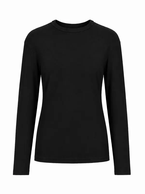 LA ROSE Long Sleeve Jersey T-shirt - Black