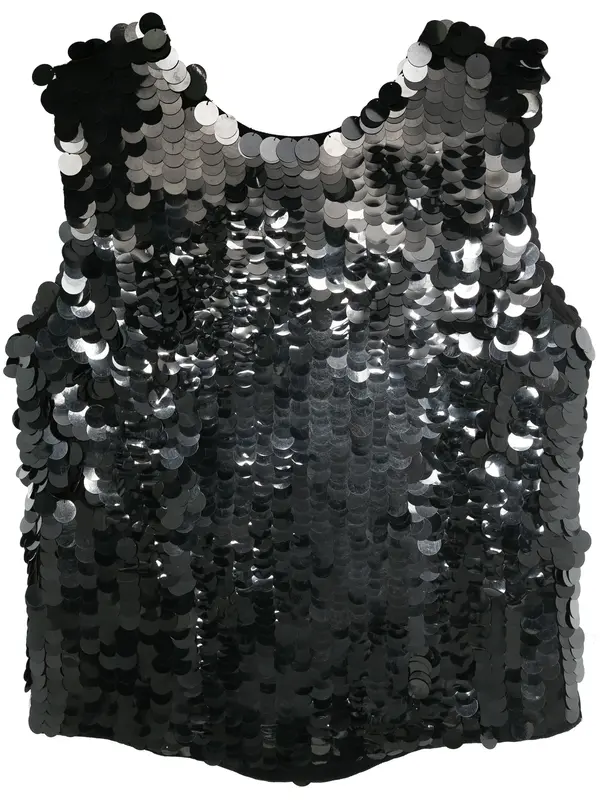 PAROSH Sequin-embellished Blouse - Nero
