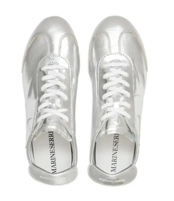 MARINE SERRE Metallic Leather Ms Astra - Silver