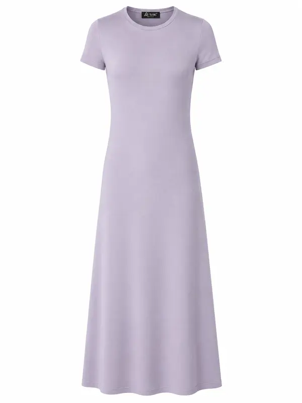 LA ROSE Light Jersey Dress - Grey