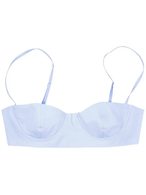 LA ROSE Cotton Bralette - Light Blue