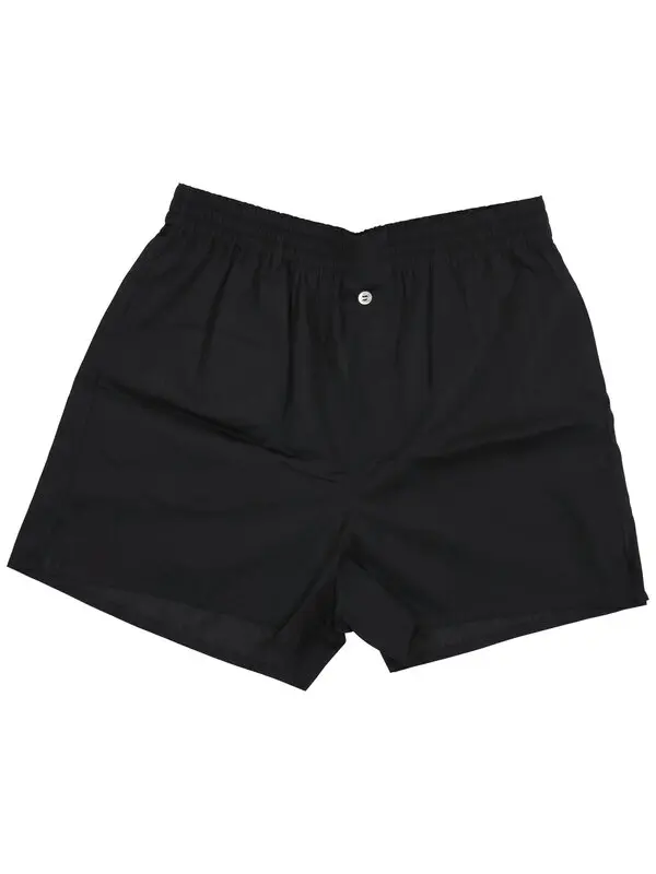 LA ROSE Cotton Buttoned Shorts - Black