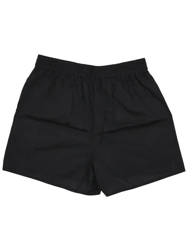 LA ROSE Cotton Buttoned Shorts - Black
