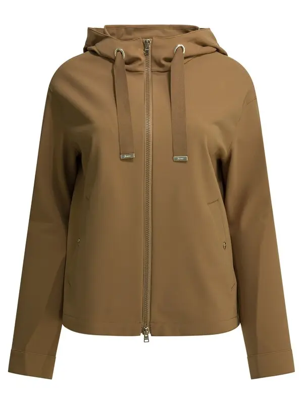 Herno Lightweight Jersey Jacket - Brown