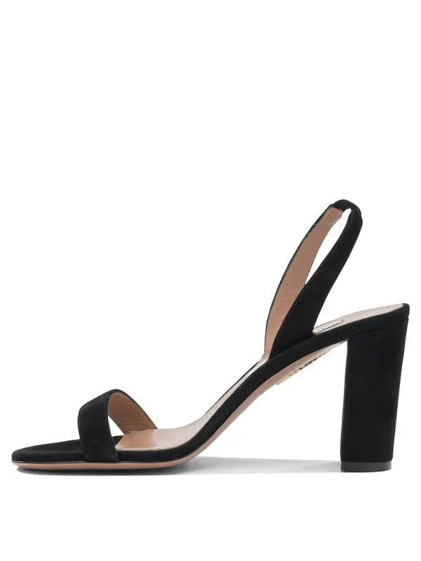 AQUAZZURA So Nude Block 85mm Heeled Sandals - Black