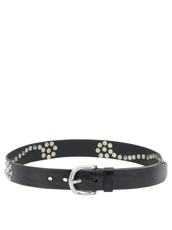 Our Legacy Star Fall Studded Leather Belt - Black