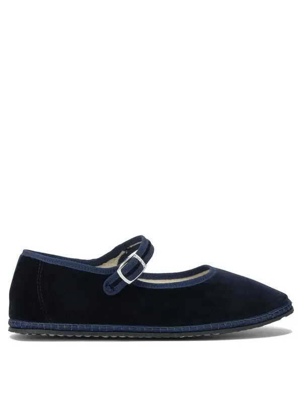 VIBI VENEZIA Velvet Ballerinas - Blue