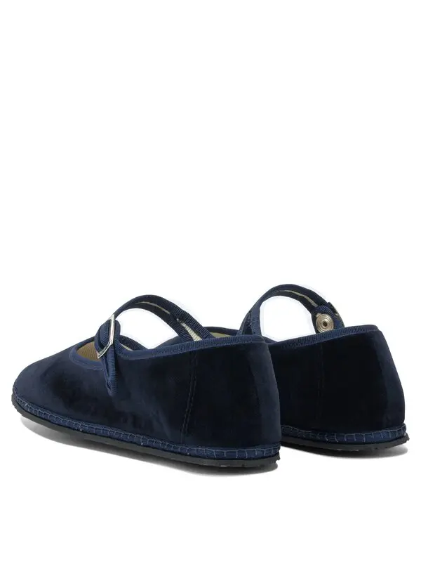 VIBI VENEZIA Velvet Ballerinas - Blue