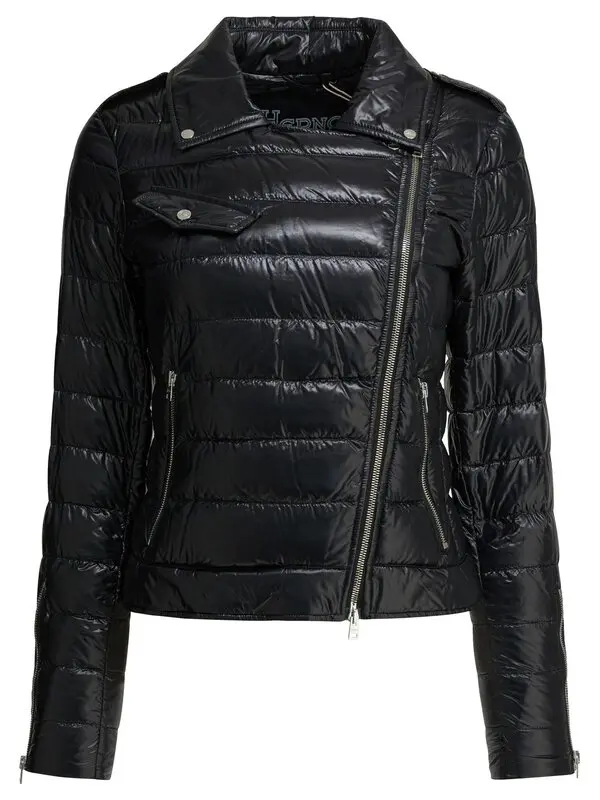 Herno Ultra Light Nylon Bomber Jacket - Black