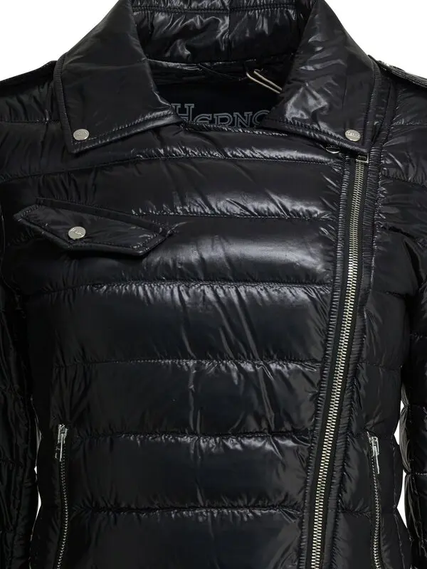 Herno Ultra Light Nylon Bomber Jacket - Black