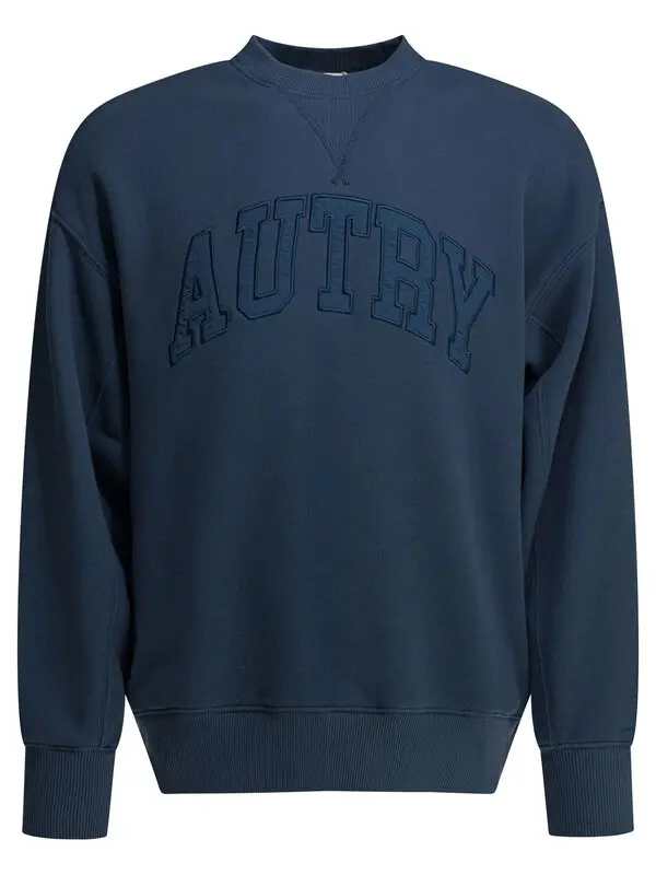 AUTRY Logo Crewneck Sweatshirt - Blue