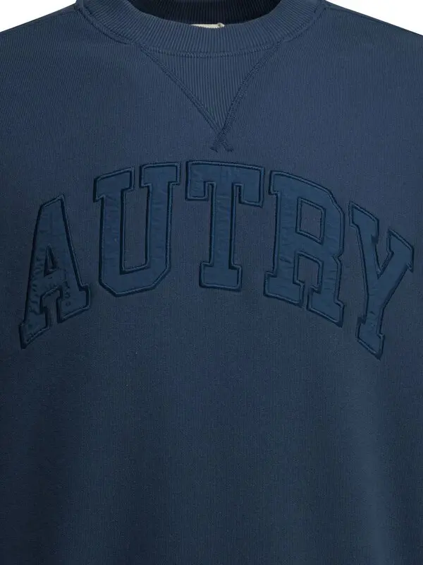 AUTRY Logo Crewneck Sweatshirt - Blue