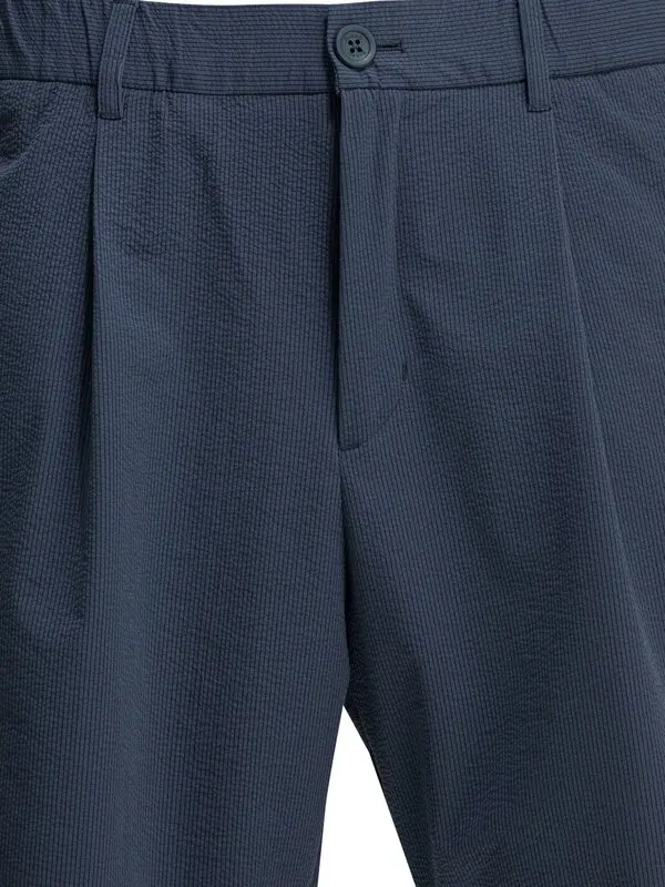 Herno Technical Stretch Seersucker Shorts - Blue