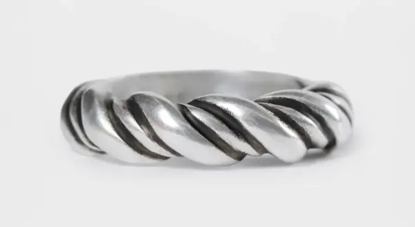 ANN DEMEULEMEESTER Bice Twisted Ring - Antique Silver