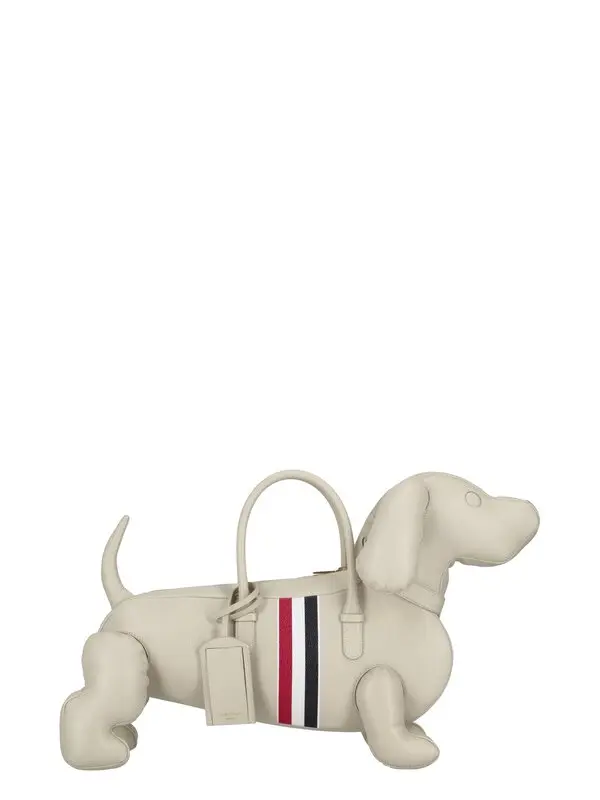 Thom Browne Hector Bag With Rwb Stripe - Khaki
