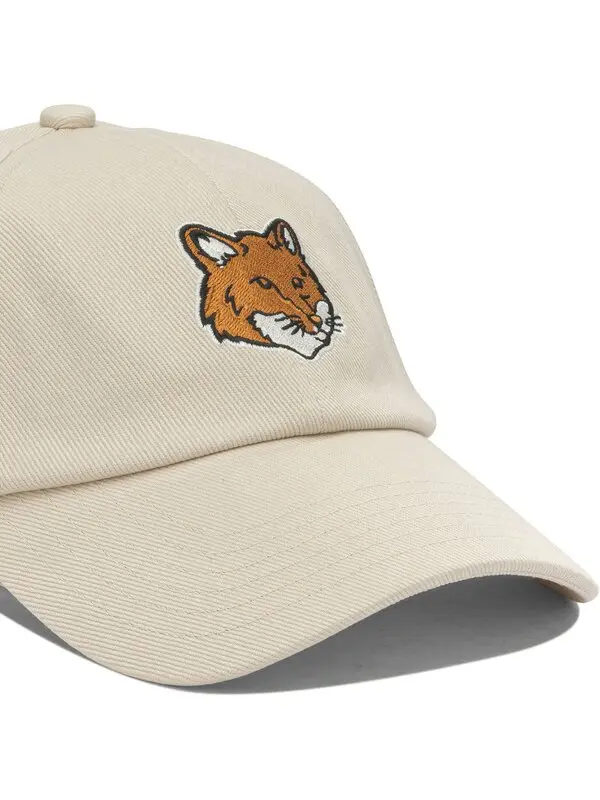 Maison Kitsuné Fox Head Baseball Cap - Beige