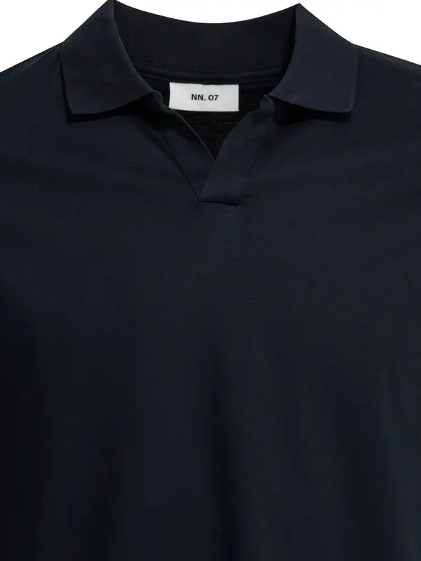 NN.07 Paul' Buttonless Polo Shirt - Blue
